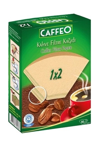 Caffeo Kahve Filtre Kağıdı 1x2 80ADET Caffeo Kahve Filtre Kağıdı 1x2 80ADET