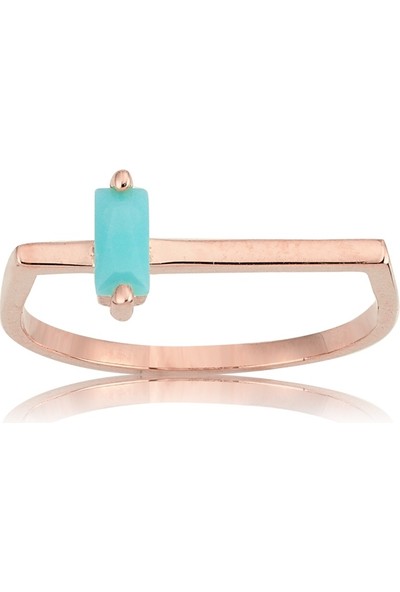 Anka Mavi Baget Taşlı Düz Altın Yüzük Anka Mavi Baget Taşlı Düz Altın Yüzük