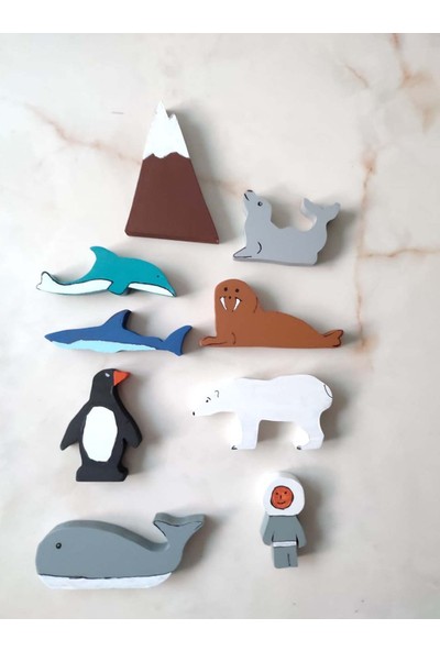 Cugu Toys Ahşap Renkli Oyuncak Kutuplar Seti, Ayakta Durabilir Ahşap Oyuncak, Renkli Hayvan Figürleri Cugu Toys Ahşap Renkli Oyuncak Kutuplar Seti, Ayakta Durabilir Ahşap Oyuncak, Renkli Hayvan Figürleri