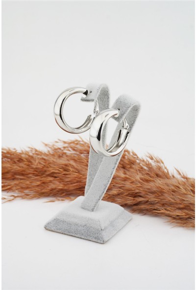 By Zeyna Aksesuar Kadın Klipsli Halka Küpe