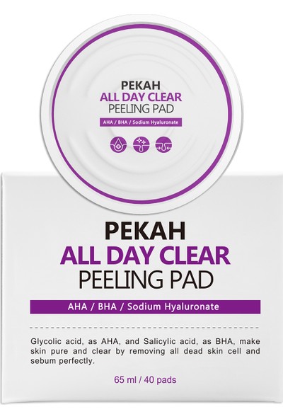 Pekah Ölü Deri Sebum Kir ve Makyaj Temizleyici Aha Bha Hyaluronik Asit Içeren Peeling Ped 65ML Pekah Ölü Deri Sebum Kir ve Makyaj Temizleyici Aha Bha Hyaluronik Asit Içeren Peeling Ped 65ML