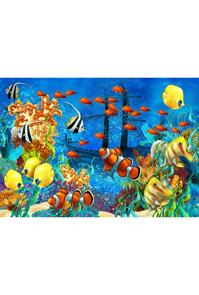 Orhun Store Akvaryum 3D Poster - 3 Boyutlu Tek Parça Duvar Kağıdı Orhun Store Akvaryum 3D Poster - 3 Boyutlu Tek Parça Duvar Kağıdı