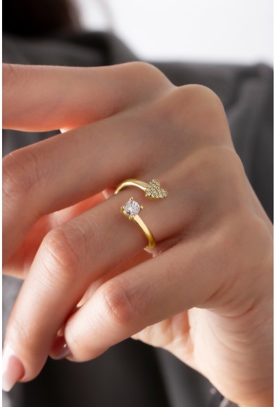 Lieza Jewelry 925 Ayar Gümüş Ayarlanabilir Kalp Yüzük Lieza Jewelry 925 Ayar Gümüş Ayarlanabilir Kalp Yüzük