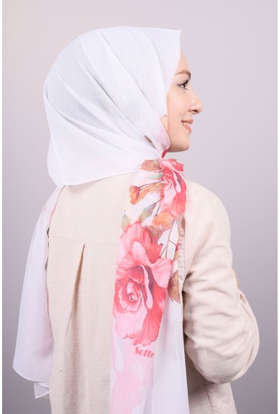 Softel Desenli Dijital Şifon Şal - Desen-03 - Renk-13
