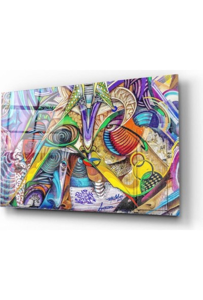 Pi Dekorasyon Renkli Cam Tablo