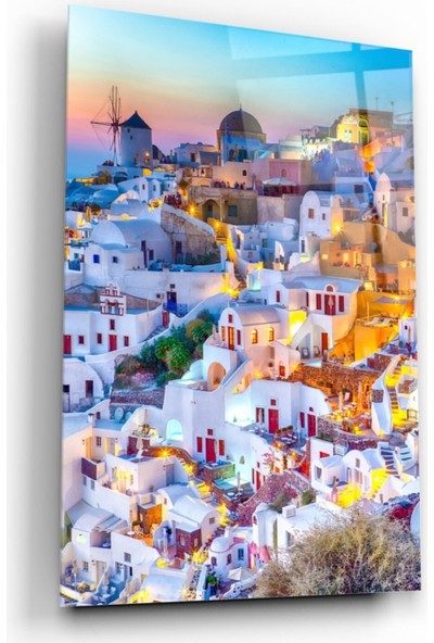 Pi Dekorasyon Santorini Cam Tablo Pi Dekorasyon Santorini Cam Tablo