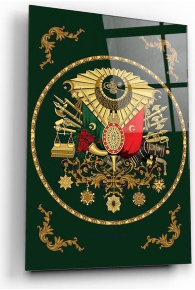 Pi Dekorasyon Osmanlı Tuğrası Cam Tablo Pi Dekorasyon Osmanlı Tuğrası Cam Tablo