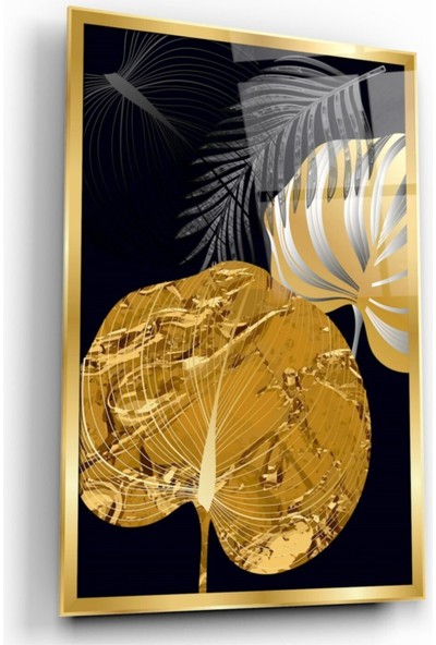 Pi Dekorasyon Gold Yaprak Cam Tablo Pi Dekorasyon Gold Yaprak Cam Tablo