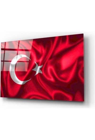 Pi Dekorasyon Türk Bayrağı Cam Tablo