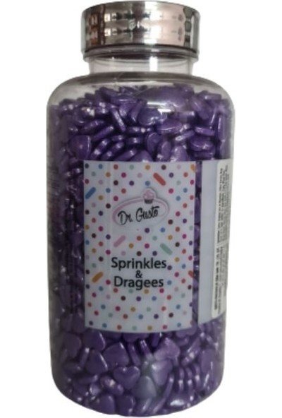 Dr. Gusto Küçük Kalp Draje Mor 250 gr