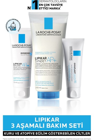 La Roche-Posay Lipikar 3 Aşamalı Bakım Seti - Temizle/nemlendir/onarıcı La Roche-Posay Lipikar 3 Aşamalı Bakım Seti - Temizle/nemlendir/onarıcı
