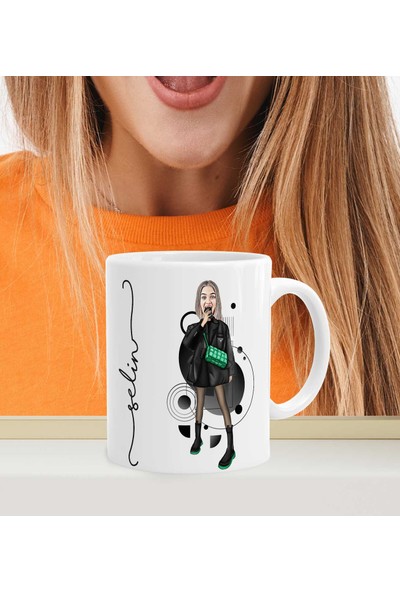 Hediyegman Kişiye Özel Karikatür Tasarımlı Baskılı Kupa Bardak 3