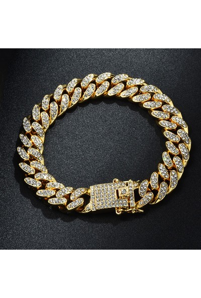 Çeko Chain 13MM Gold Cuban Bracelet (Bileklik) Çeko Chain 13MM Gold Cuban Bracelet (Bileklik)