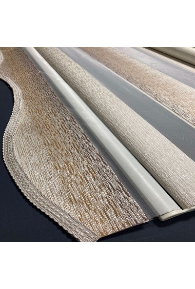 Laysa Perde Kahve Tonları Geçişli Laysa Perde Kahve Tonları Geçişli