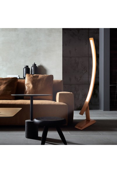 Bella Carpeti Doğal Ahşap LED Lambader Bellapearl Model