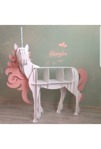 G&E Unicorn Kitaplık Boyanmış Pembe