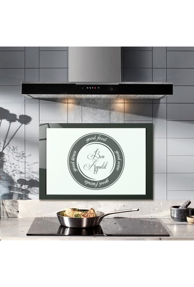 Decorita Cam Ocak Arkası Koruyucu | Good Food - Beyaz Fon Decorita Cam Ocak Arkası Koruyucu | Good Food - Beyaz Fon