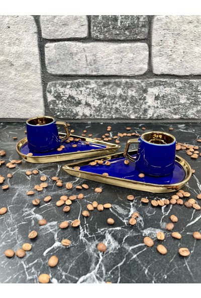 Acar Lüks Porselen Yaldızlı 2 Kişilik Ikramlıklı Kahve Fincan Takımı Seti Acar Lüks Porselen Yaldızlı 2 Kişilik Ikramlıklı Kahve Fincan Takımı Seti