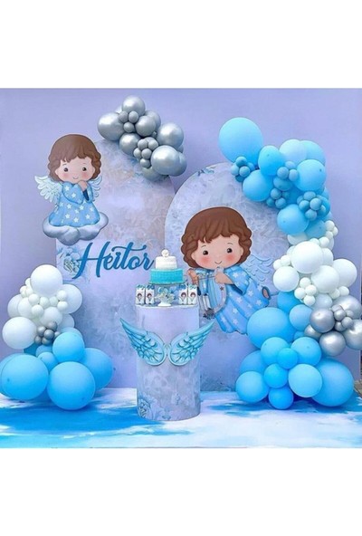Best Parti Pastel Mavi-Beyaz -Krom Gümüş Balon 100 Adet + 5 Mt. Balon Zinciri Best Parti Pastel Mavi-Beyaz -Krom Gümüş Balon 100 Adet + 5 Mt. Balon Zinciri