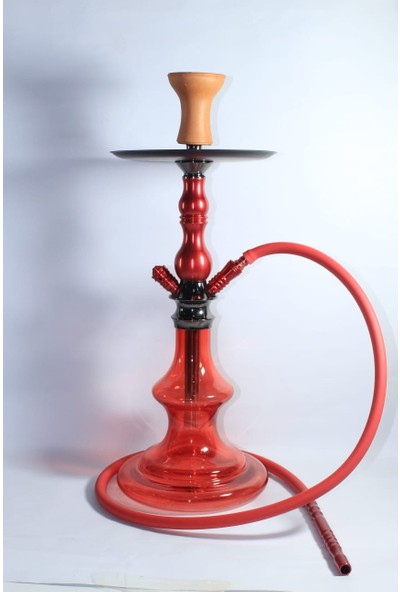 Kudary Kırmızı Orta Boy Yüksek Kaliteli Nargile (Tamamen Takım)