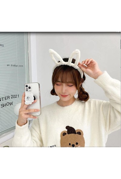Hd Marketim hdmarketim Beyaz Tavşan Kulak Peluş Taç Kadın Kız Saç Toka Hd Marketim hdmarketim Beyaz Tavşan Kulak Peluş Taç Kadın Kız Saç Toka