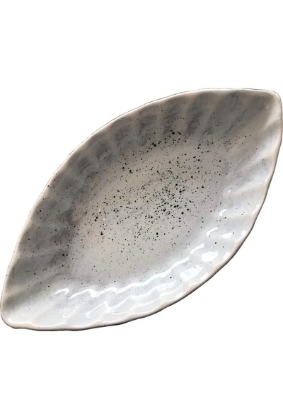 Filamur Seramik Kayık Tabak Kül Rengi Filamur Seramik Kayık Tabak Kül Rengi