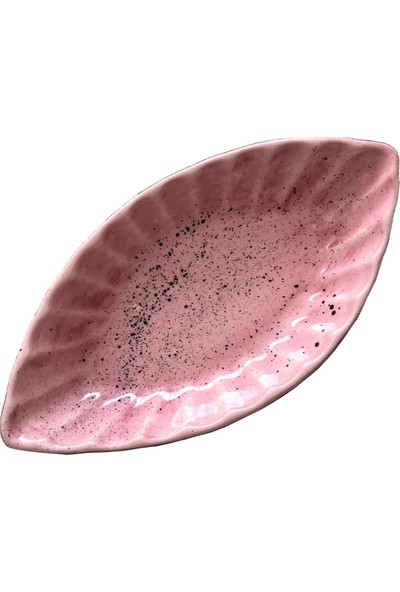 Filamur Seramik Kayık Tabak Pembe Filamur Seramik Kayık Tabak Pembe