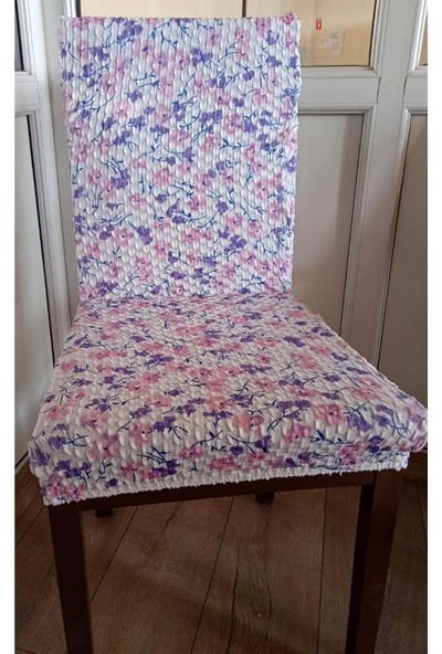 Mandaş 4 Adet Mandaş Desenli Lastikli Sandalye Kılıfı-Pembe Lila Mandaş 4 Adet Mandaş Desenli Lastikli Sandalye Kılıfı-Pembe Lila
