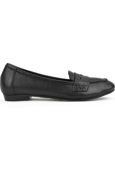 Ziya, Kadın Deri Babet 121353 6184 Siyah Ziya, Kadın Deri Babet 121353 6184 Siyah