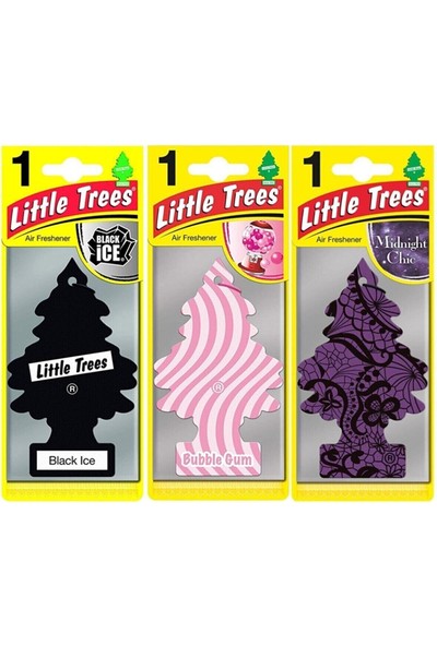 Little Trees Oto Koku Gece Yarısı Şıklığı Siyah Buz Sakız Black Ice / Bubble Gum / Midnight Chic Little Trees Oto Koku Gece Yarısı Şıklığı Siyah Buz Sakız Black Ice / Bubble Gum / Midnight Chic