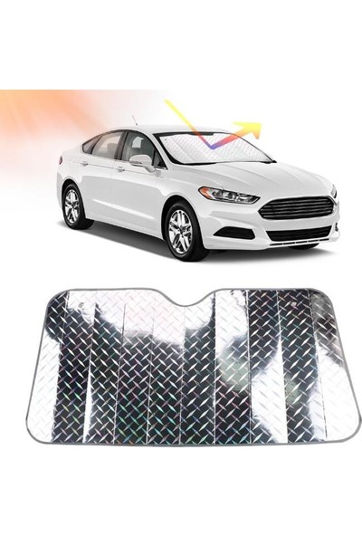 Mastercar Boloncuklu Metalize Alüminyum Ön Cam Güneşliği Torpido Güneş Koruyucu