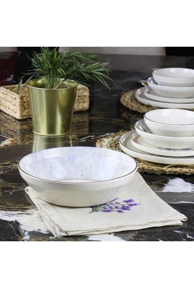 Glore Istanbul Mavi Kuş Salata Kasesi 24 cm