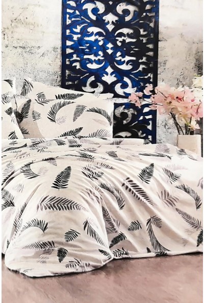 Lemis & Gold 155 x 210 cm Tek Kişilik Nevresim Seti - Beyaz Siyah