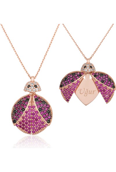 Noctis Gümüş Isimli Uğur Böceği Kolye Noctis Gümüş Isimli Uğur Böceği Kolye