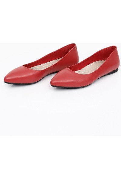 Gönderi(R) Gön Hakiki Deri Sivri Burun Düz Taban Kadın Babet 13389