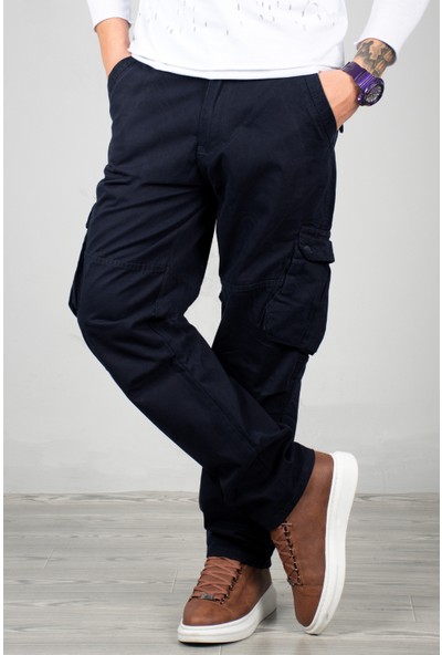 Deepsea Cepli Geniş Kesim Mevsimlik Kargo Pantolon 1705421 Deepsea Cepli Geniş Kesim Mevsimlik Kargo Pantolon 1705421