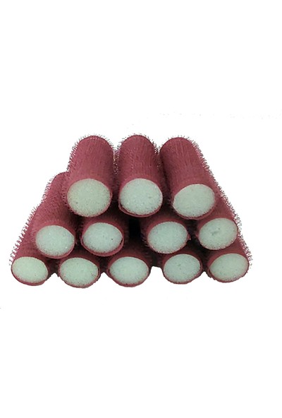 Croc 1205 Cırtlı Sünger Bigudi 12'li Çap 2cm Bordo Croc 1205 Cırtlı Sünger Bigudi 12'li Çap 2cm Bordo