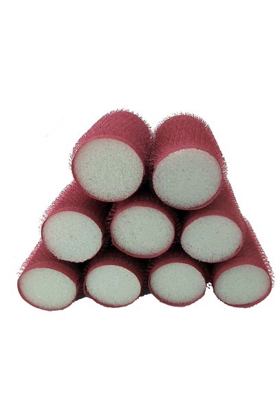 Croc 1206 Cırtlı Sünger Bigudi 9'lu Çap 3cm Bordo