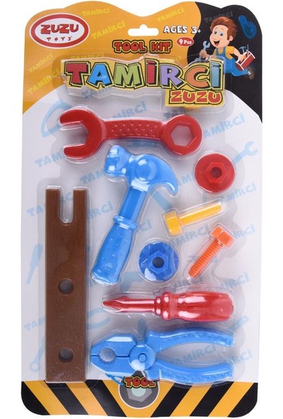 Zuzu Toys 9 Parça Tamirci Seti Kartela Zuzu Toys 9 Parça Tamirci Seti Kartela