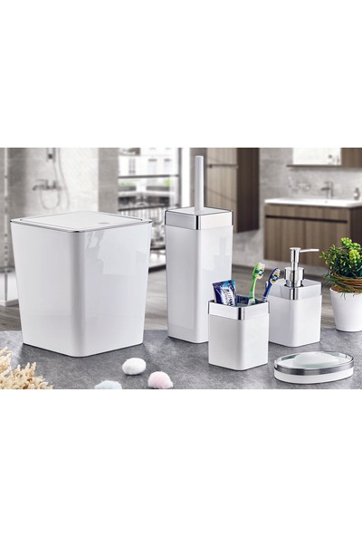 Grimor Life 5 Parça Akrilik Metalize Kaplamalı Lüx Banyo Seti Grimor Life 5 Parça Akrilik Metalize Kaplamalı Lüx Banyo Seti