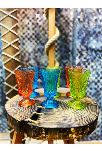 Arya Gift Kristal Kesme 6 Adet Renkli Kahve Yanı Su Likör Bardağı 150ML Arya Gift Kristal Kesme 6 Adet Renkli Kahve Yanı Su Likör Bardağı 150ML