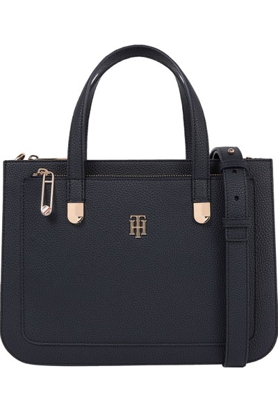 Kadın Tommy Hilfiger Kadın Th Element Satchel Corp Omuz Çantası AW0AW11364 Kadın Tommy Hilfiger Kadın Th Element Satchel Corp Omuz Çantası AW0AW11364