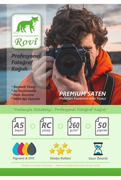 Rovi Rapunzel Satin Fotoğraf Kağıdı - 260gsm - 50yp - A5 Rovi Rapunzel Satin Fotoğraf Kağıdı - 260gsm - 50yp - A5