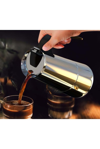 Şifainur Yarı Otomatik Moka Pot Italyan Kahve Makinesi Mocha Espresso Percolator Latte Paslanmaz Çelik Cezve Şifainur Yarı Otomatik Moka Pot Italyan Kahve Makinesi Mocha Espresso Percolator Latte Paslanmaz Çelik Cezve
