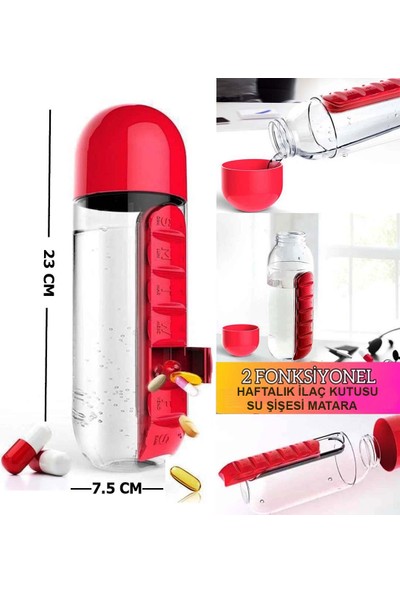 Şifainur 2 In 1 Çok Amaçlı Sihirli Organizatör Matara Suluk Ilaç Kutusu Drinkware Bardak Hap Kutusu Şifainur 2 In 1 Çok Amaçlı Sihirli Organizatör Matara Suluk Ilaç Kutusu Drinkware Bardak Hap Kutusu