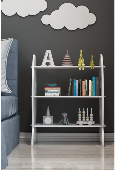 Sanalal Montessori Roket Kitaplık Çocuk Odası Düzenleyici Raf Kitaplık