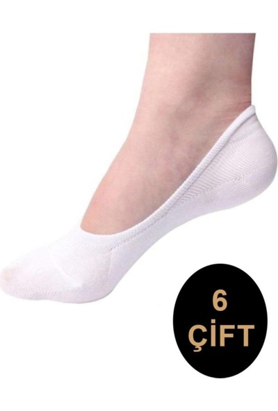 Meguca Socks Unisex Pamuklu Beyaz Babet Çorap 6 Çift Meguca Socks Unisex Pamuklu Beyaz Babet Çorap 6 Çift