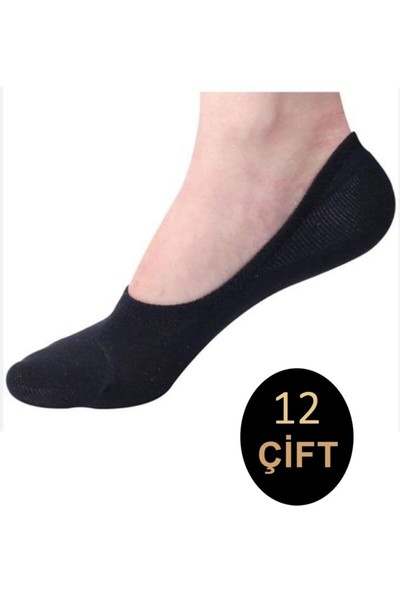 Meguca Socks Unisex Pamuklu Siyah Babet Çorap 12 Çift Meguca Socks Unisex Pamuklu Siyah Babet Çorap 12 Çift