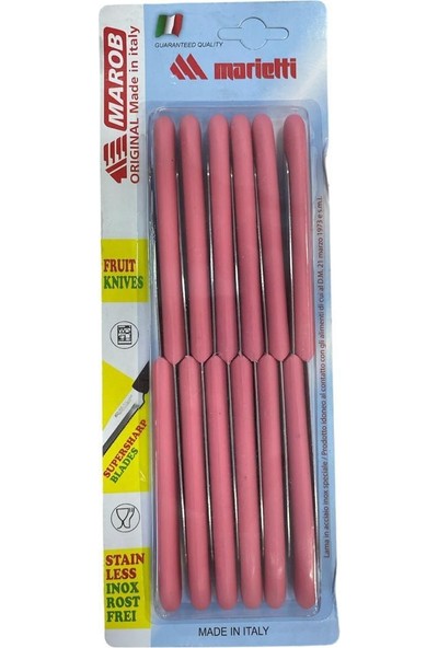 Marob 12'li Meyve Bıçağı Pembe 20K12P Marob 12'li Meyve Bıçağı Pembe 20K12P