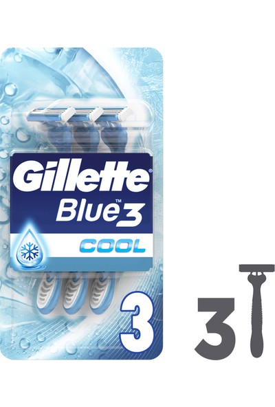 Gillette Blue3 Cool Kullan At Tıraş Bıçağı 3 Adet Gillette Blue3 Cool Kullan At Tıraş Bıçağı 3 Adet